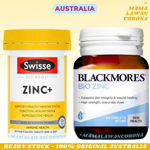 Jual SWISSE Zinc+ 60 Tablets AUSTRALIA Blackmores Zinc Tablet Immune ...