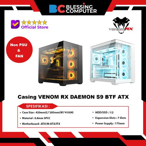 Promo Casing VENOM RX DAEMON S9 BTF ATX - White Cicil 0% 3x - Kota Denpasar - Blessing Computer ...