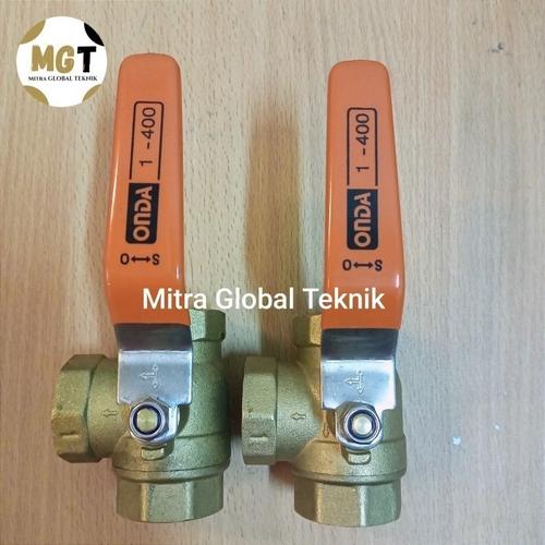 Jual Ball Valve Onda 3way Kuningan Drat 2" Inch / Stop Kran 3 Arah DN50 ...