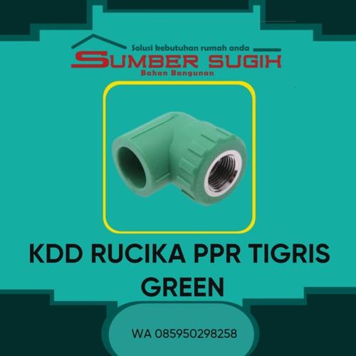 Jual Rucika Elbow 32 mm Drat Dalam 1" KDD Keni Female PPR Green - Kota ...