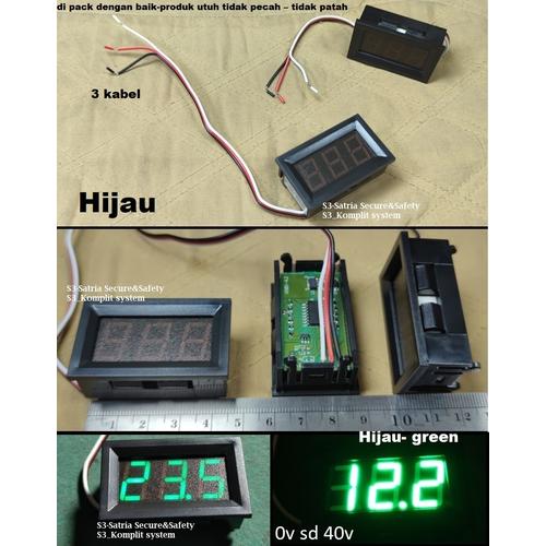 Jual 3kabel Hijau angka display dc 3v 5v 6v 7v 8v 12v 13,8v 14,6v 18v ...