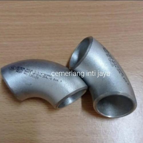Jual Elbow las Stainless Steel 304 SCH40 8" inch / Kne Las Stainless SS304 SCH 40 DN200 / Elbow ...