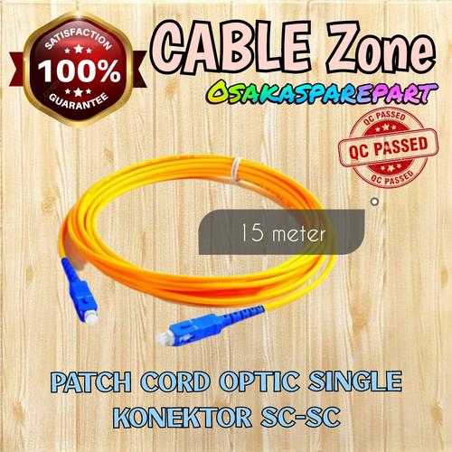 Jual Kabel Optic Indihome kuning SC-SC 15 meter standart Telkom - Kota ...