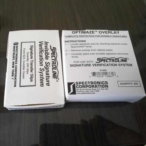 Jual Invisible Signature dan Overlay merk Spectroline tanda tangan buku ...