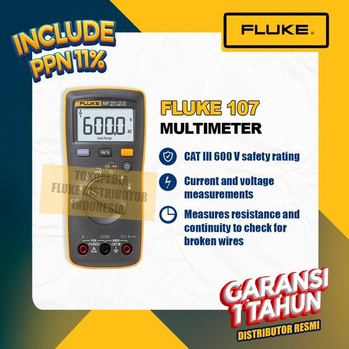 Jual FLUKE 107 Palm-Sized Digital Multimeter CAT III 600 V - Jakarta ...