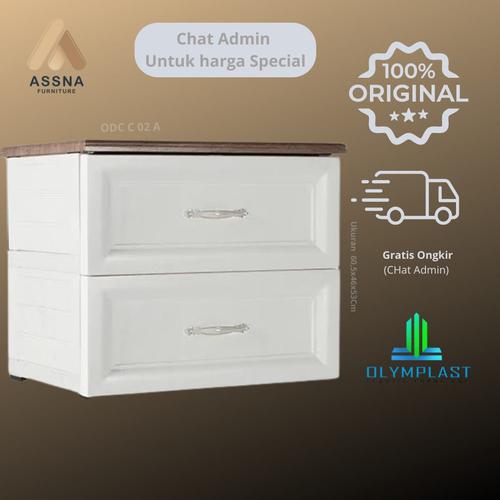 Jual Rak Laci Lemari Plastik Drawer Cabinet 2 Susun ODC 02 C - Kab ...