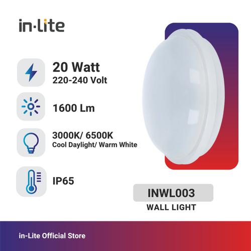 Jual Lampu Dinding INLITE INWL003 Bulat 20W In-Lite Wall Light Original ...