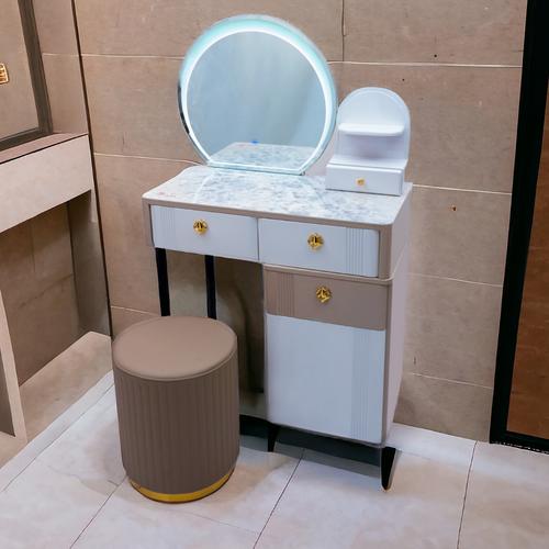 Jual Meja Rias Lampu LED Minimalis Two Tone Dengan Kursi - Make Up ...