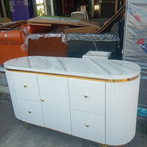 Jual buffet tv meja tv oval minimalis 140 cm bloktik cat granit - Kota ...