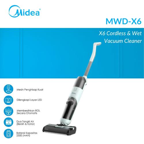 Promo Midea Wet Dry Cordless Smart Vacuum Cleaner MWD-X6 LED Display ...