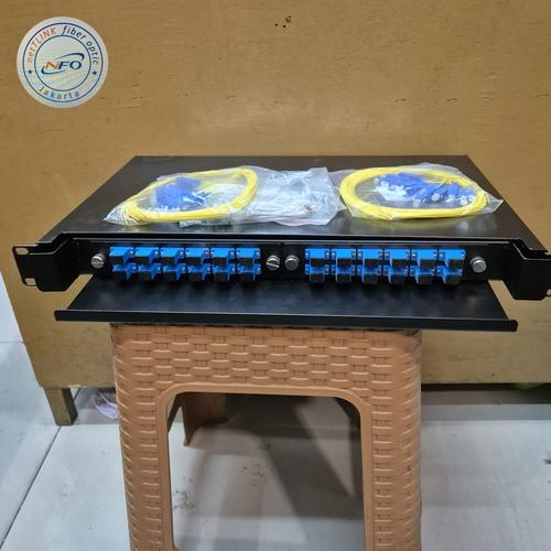 Jual Otb 24 core sc lengkap pigtail dan adapter sc sliding, Hitam ...