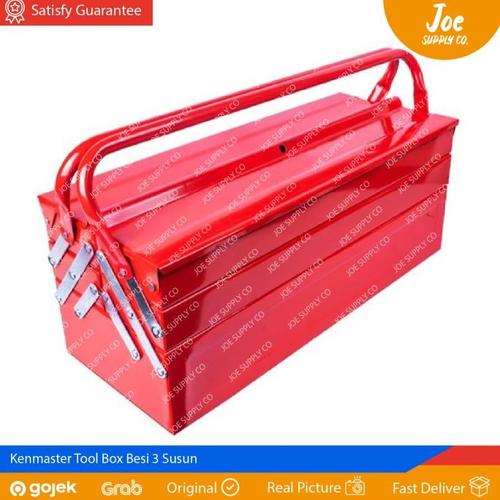 Jual Kenmaster Tool Box Besar 3 Rak Susun Toolbox Besi - Box Perkakas ...