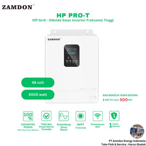Promo ZAMDON Inverter surya hibrida off-grid frekuensi tinggi 6,25KVA ...