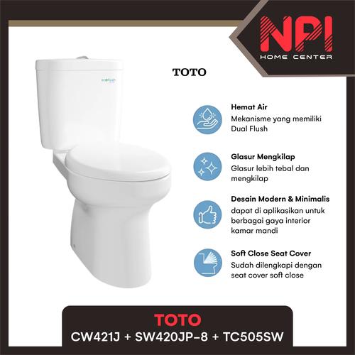 Jual Toto – Closet Kloset Toilet Duduk CW 421 J JP CW421J CW421JP Dual ...