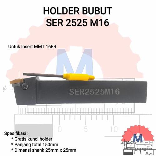 Jual THREADING TOOL HOLDER SER 2525 16 STANG PAHAT ULIR DRAT SER2525 ...