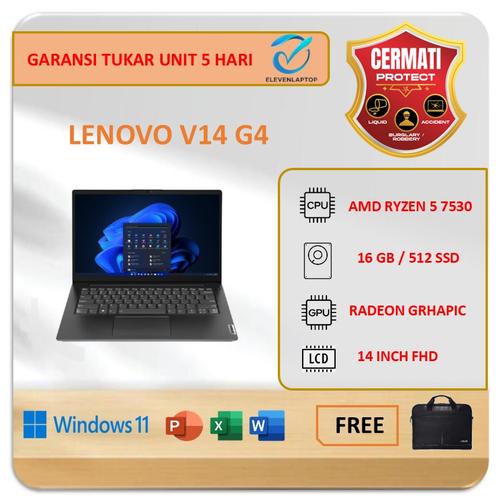 Jual Lenovo V14 G4 ABP Ryzen 5 7530u 16GB 512GB SSD FHD IPS Windows11 ...
