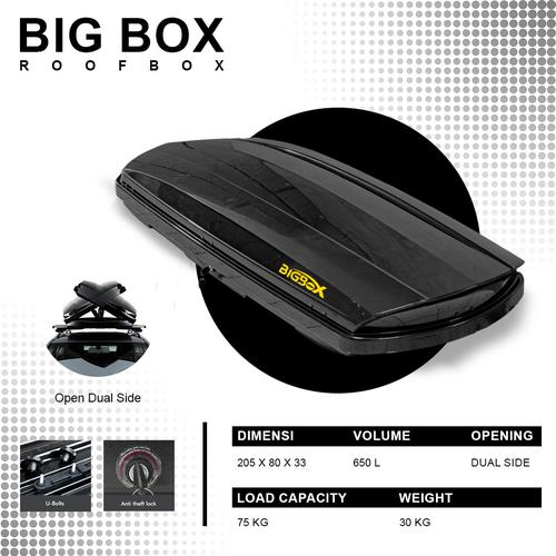 Jual Roofbox Roof Box 600L Bagasi atas mobil 1 Paket All new Rush ...