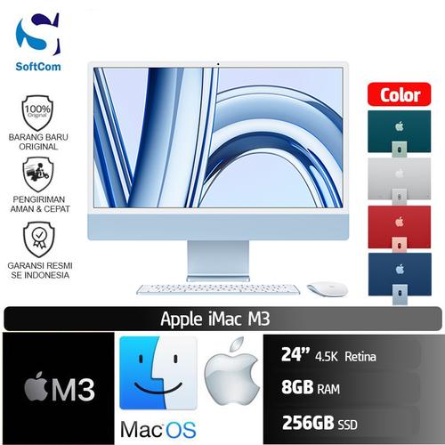 Promo iMac 24 Inch M3 Chip/8 core CPU/8 core GPU/8GB/256GB SSD/24" 4.5K ...