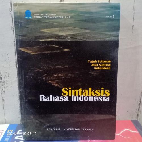 Jual ORIGINAL BUKU MODUL SINTAKSIS BAHASA INDONESIA Edisi 1 Karangan By ...
