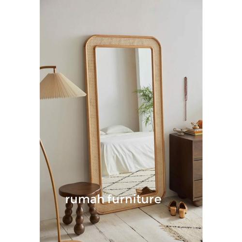 Jual cermin mirror full body kayu jati minimalis, cermin full body ...