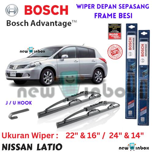 Jual Wiper Depan Mobil Nissan Latio Sepasang Bosch Advantage 22 16