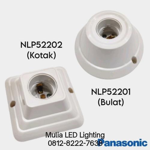 Jual Panasonic Fitting Lampu Plafon E27 Putih Lamp Holder Kotak & Bulat ...