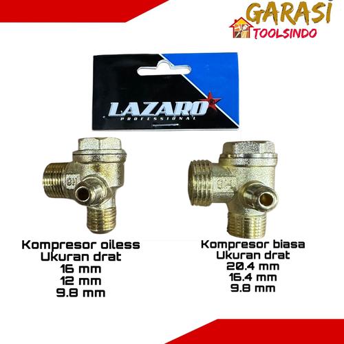Jual LAZARO Check valve kompresor angin portable oiless katub klep ...