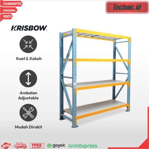 Jual Krisbow Rak Besi Heavy Duty 4 Tingkat Storage 4 Shelf Rack ...