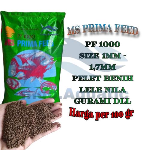 Jual pelet benih lele ms prima feed pf1000 floating 100gr pakan apung ...