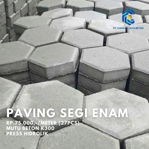 Jual Paving Block Segi Enam (Hexagon) K300 Press Hidrolik Natural Tebal ...