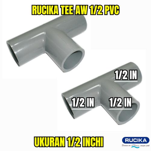 Jual Penyambung Pipa Keni TEE AW Ukuran 1/2 Inchi PVC Paralon Saluran ...