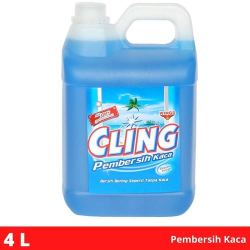 Jual CLING Pembersih Kaca Glass Cleaner Ocean Fresh Jerigen 4 Liter ...