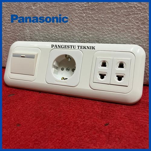 Jual Panasonic Stop Kontak + Double Stop Kontak Universal + Saklar ...