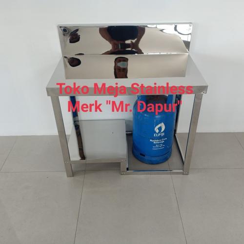 Jual Meja kompor Stainless bawah Muat Tabung gas 12 kg Lebar 65 cm ...