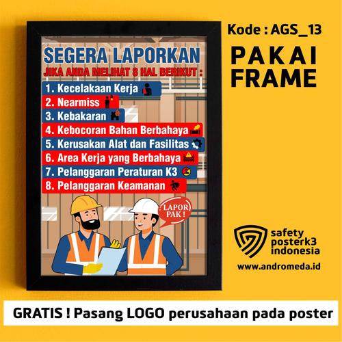 Jual Safety Poster Slogan K3 Safety Poster Slogan K3 Laporkan Jika ...