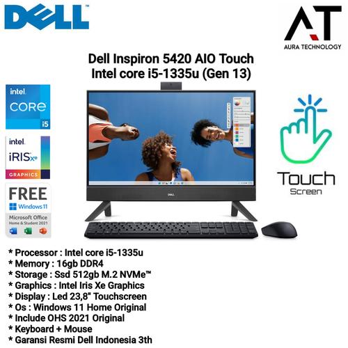 Promo Dell Inspiron 5420 AIO TOUCH i5-1335u 16gb SSD 512gb Iris Xe 23,8 ...