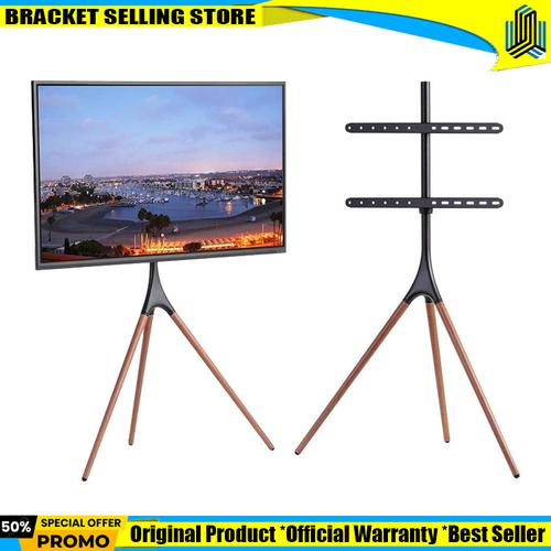 Jual Bracket standing tv for Samsung the frame & Qled Wood tripod tv ...
