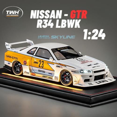 Promo TWH DIECAST LB-R34 SUPER SILHOUETTE SKYLINE R34 LBWK SKALA 1:24 ...