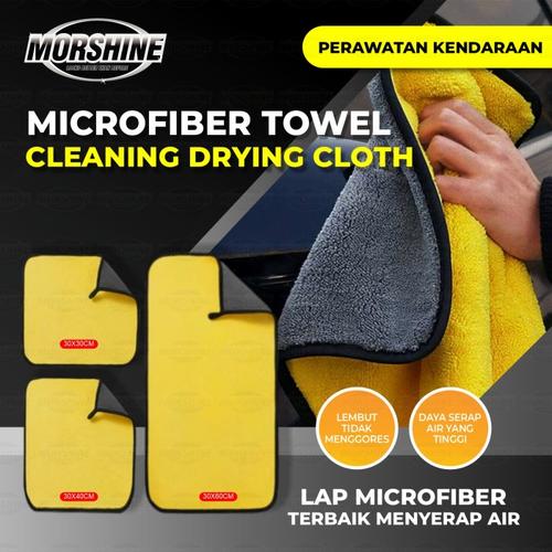 Jual Lap Microfiber Tebal Detailing Motor Mobil MORSHINE LAP KUNING ABU ...