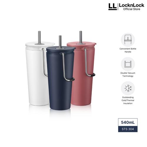 Promo LocknLock Bucket Tumbler Straw 540ml - LHC4268 - Navy - Kota Depok - LocknLock Official ...