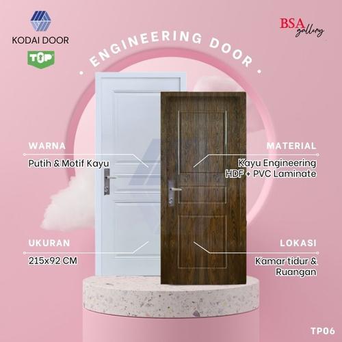 Jual PINTU RUANGAN KAYU 215X92 / PINTU KAMAR / WOOD DOOR KODAI TOP ...