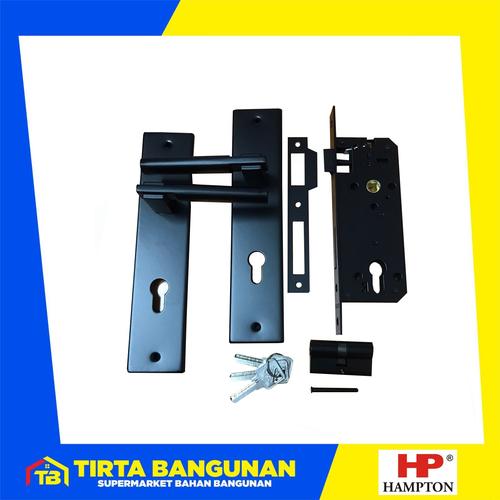 Jual HAMPTON HANDLE SET LHP AI H120503 MATT BLACK/ KUNCI PINTU SET ECO ...