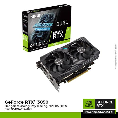 Promo VGA Card ASUS Dual GeForce RTX 3050 V2 OC Edition 8GB GDDR6 Cicil ...