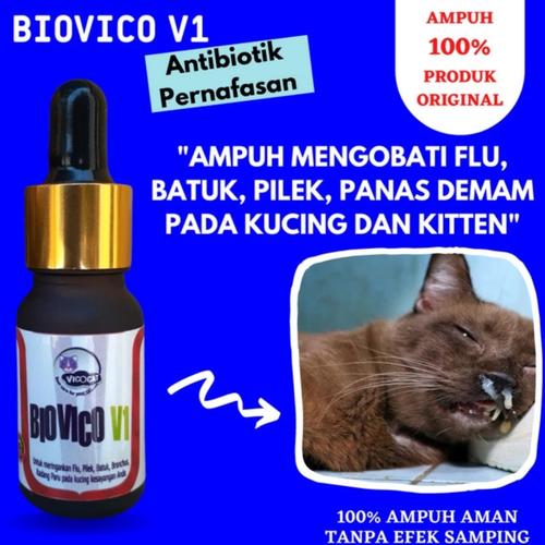 Jual BIOVICO V1 - Obat Batuk Pilek Flu Kucing Antibiotik - Bisa untuk ...