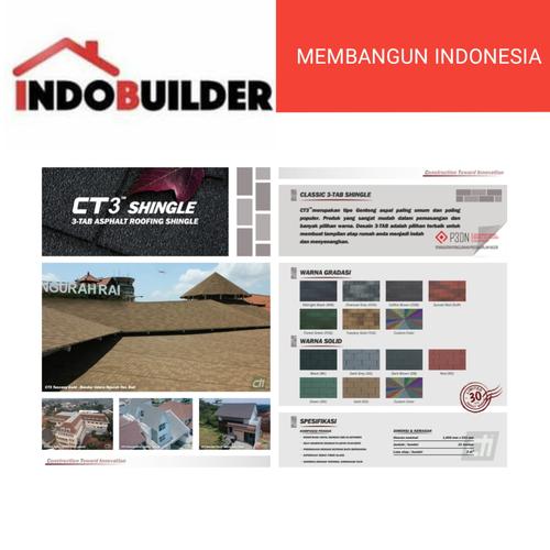 Jual CTI CT3 ATAP GENTENG ASPAL BITUMEN 3TAB PER BOX ISI 21 LEMBAR ...