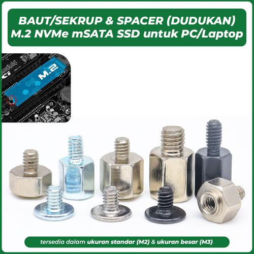 Jual Baut SSD M.2 SATA NVMe SSD M2 NVME Screw Sekrup Mur Stainless ...