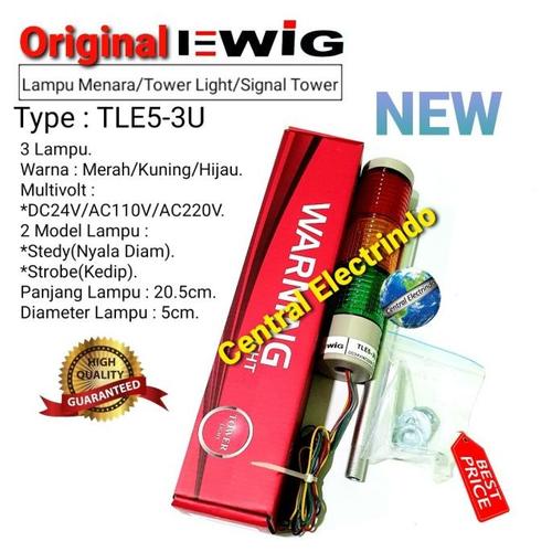 Jual LAMPU MENARA/SIGNAL TOWER/TOWER LIGHT EWIG MULTIVOLT&MODEL TLE5-3U ...