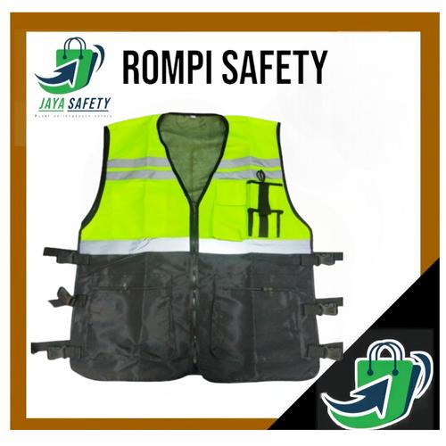 Jual Rompi Safety/Rompi Safety Bahan Taslan/Rompi Safety Pelindo Hijau ...
