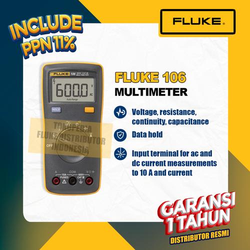 Jual FLUKE 106 Palm-Sized Digital Multimeter CAT III 600 V - Jakarta ...