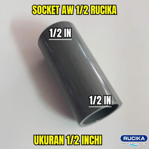Jual PIpa Fitting Socket AW Ukuran 1/2 Inchi PVC Paralon Saluran Air ...